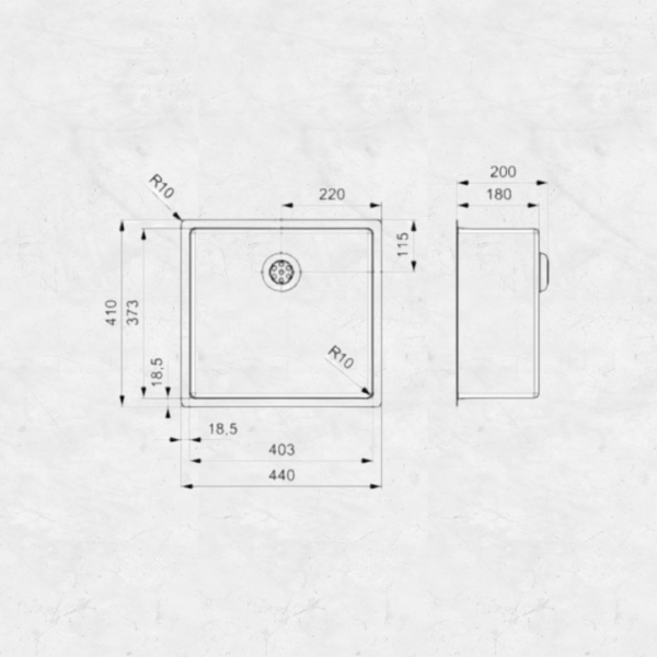 Reginox New Jersey 40×37 Comfort Integrated Stainless Steel Sink ...